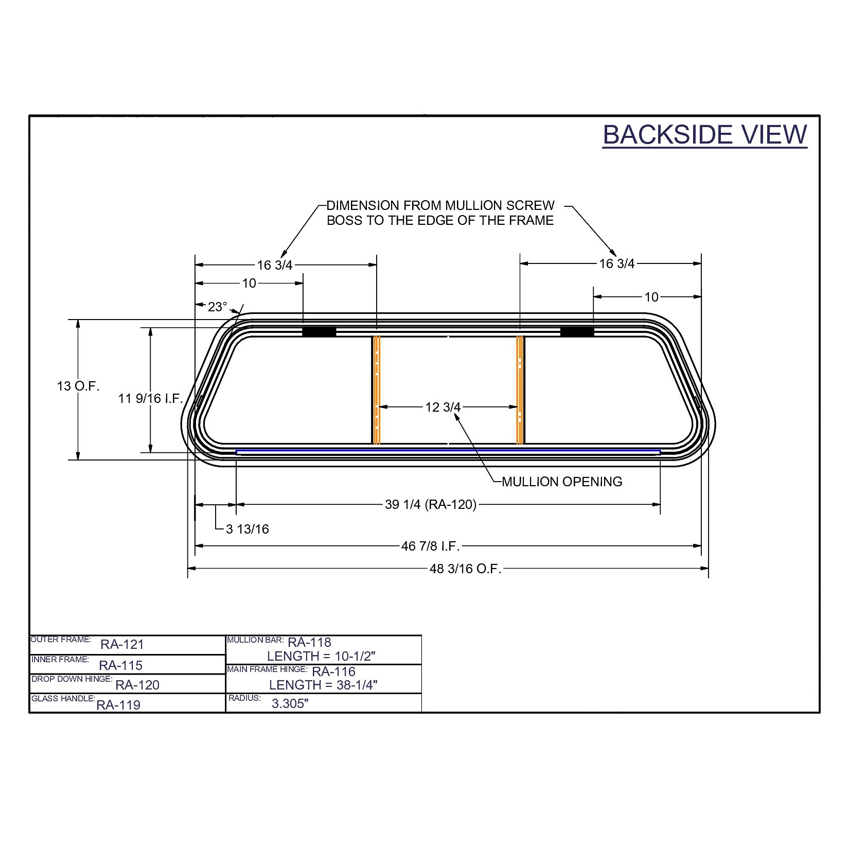 Drop Down Removable Rear Cab Window Sliding Center with Trim - Vintage ...