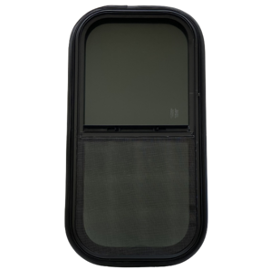 12" Wide x 24" Tall Vertical RV Window with Trim - Vintage Technologies